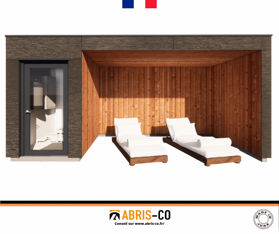 Pool house ossature bois en kit : le gamme Abris-Co