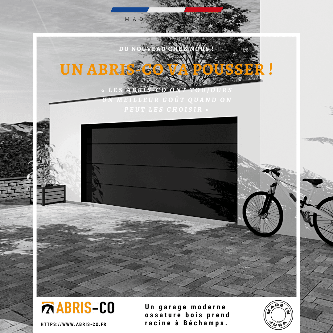 Un garage moderne ossature bois va pousser à Béchamps. (54)